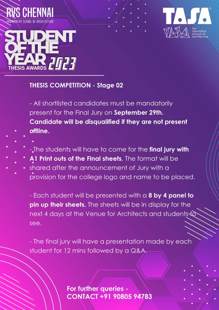 TASA Student of the Year – Thesis Awards – TASA India