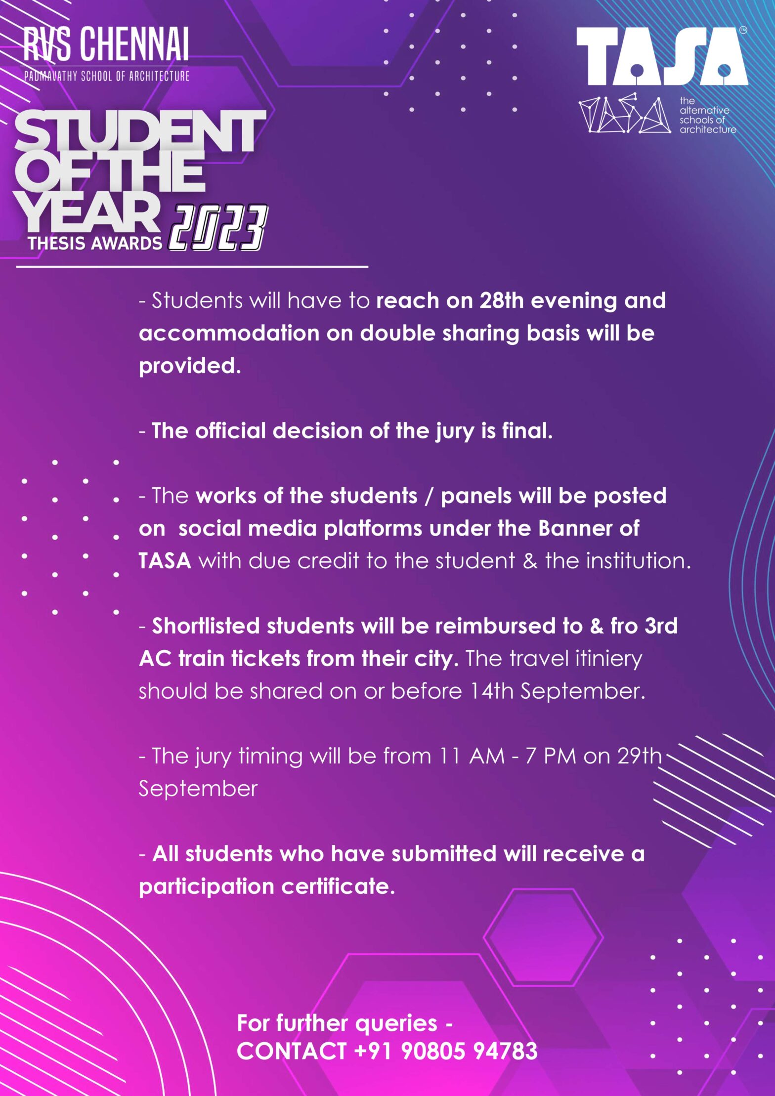 TASA Student of the Year – Thesis Awards – TASA India